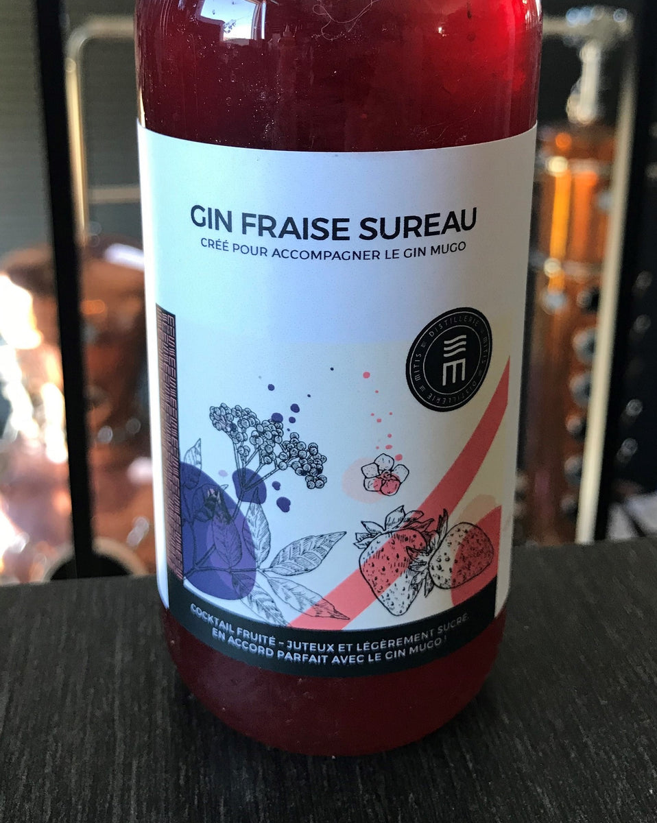 Sirop à cocktails Fraise Sureau – Distillerie Mitis